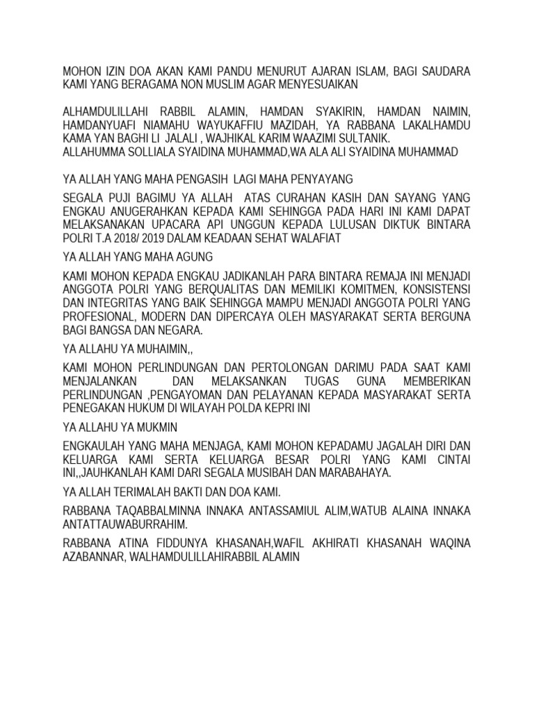 Doa Api Unggun | PDF