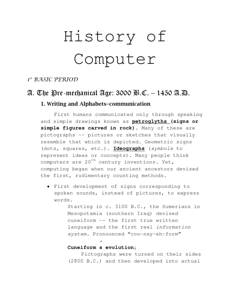 History of Computer | PDF