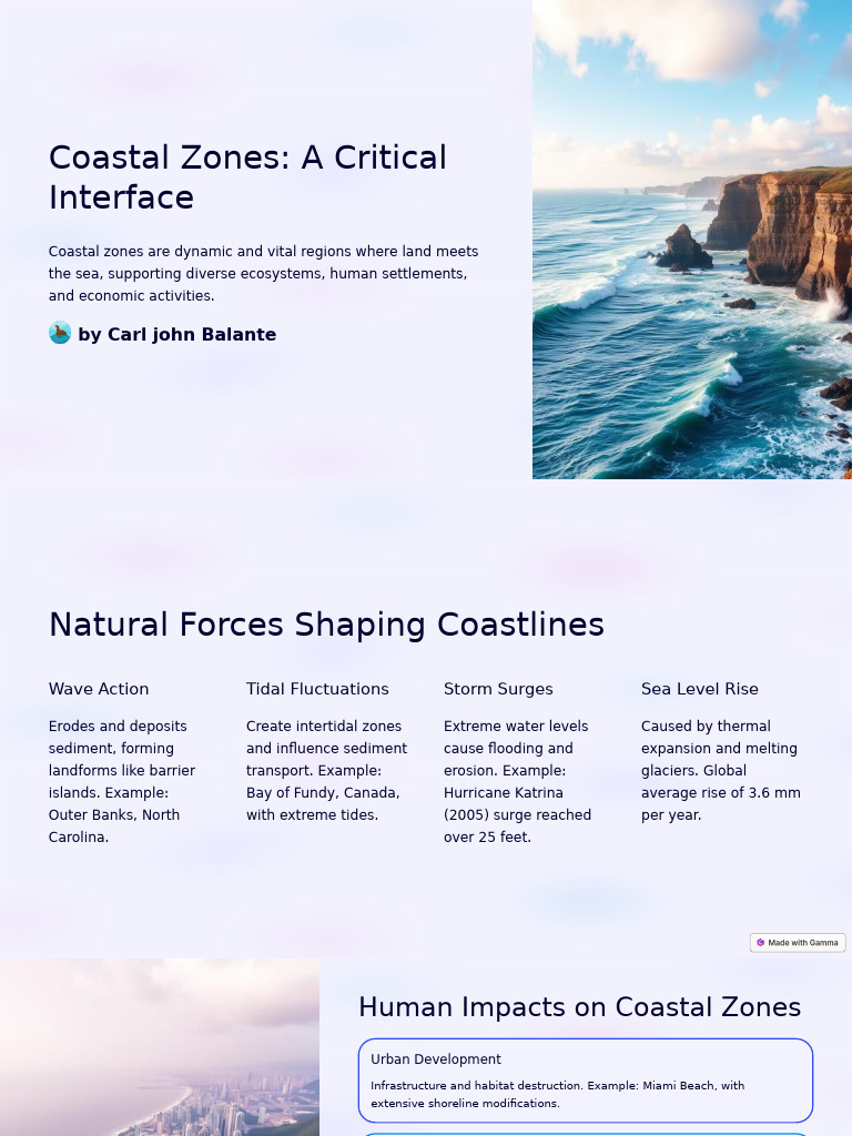 Coastal Zones A Critical Interface | PDF | Coast | Sea
