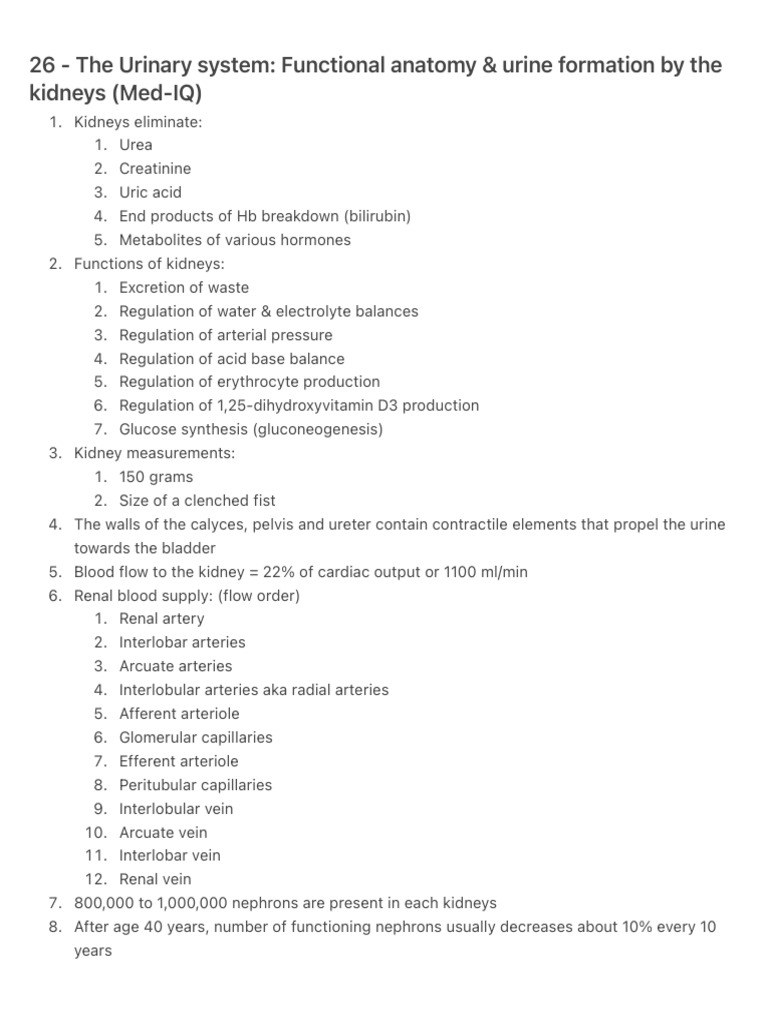 Chapter 26 The Urinary System | PDF | Urination | Kidney