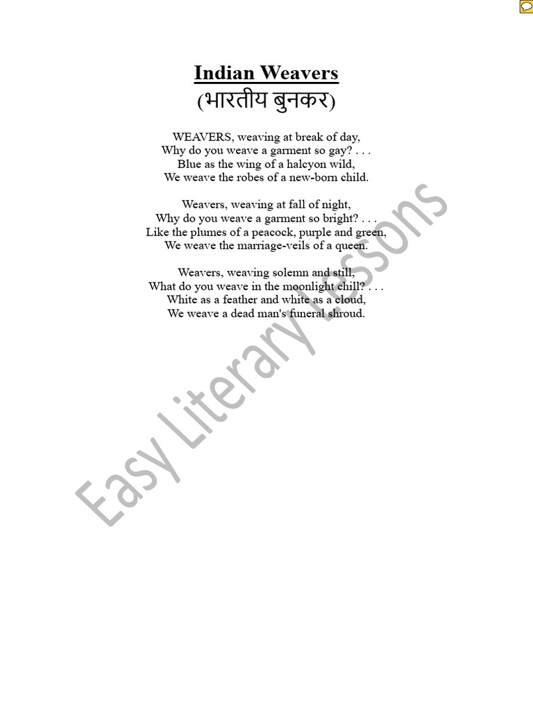 Indian Weavers | PDF