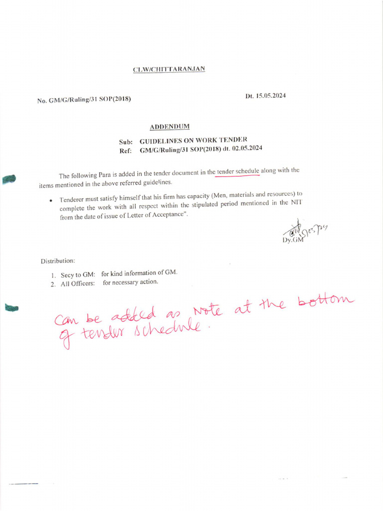 Guidelines On Works Tender Pdf