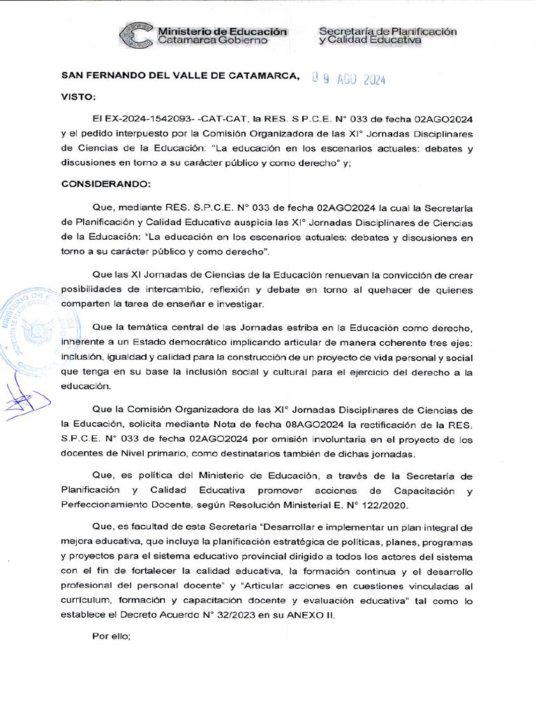 Resolucion Spce #037-2024 | PDF