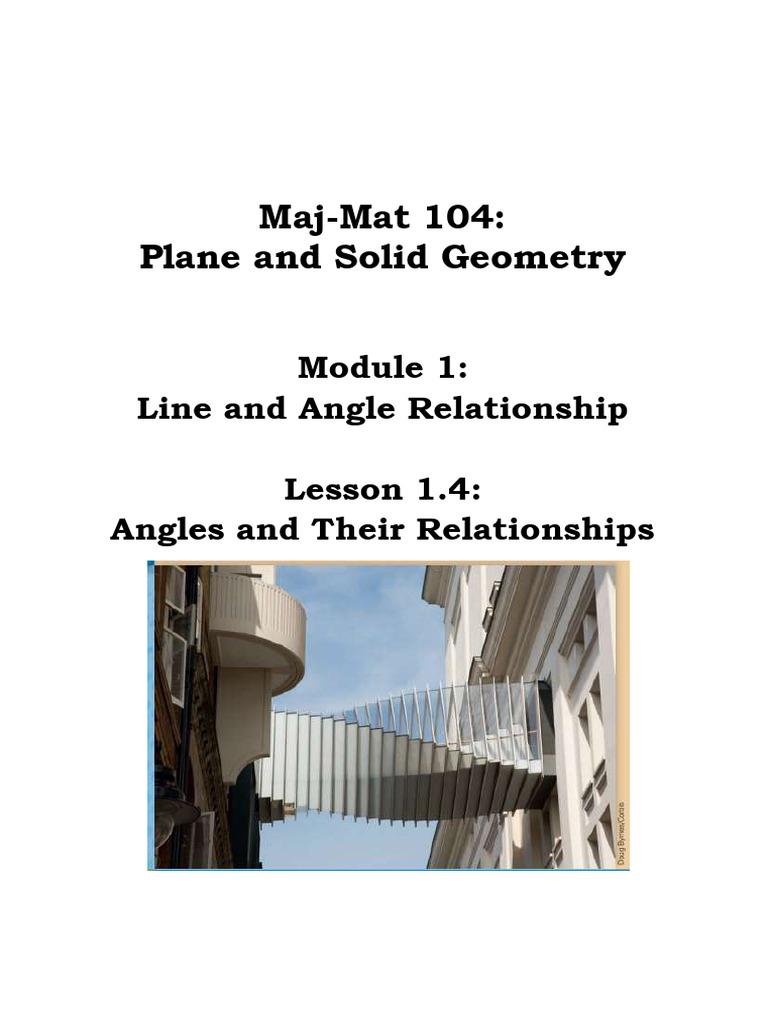 Angles and Their Relationships in Geometry | PDF