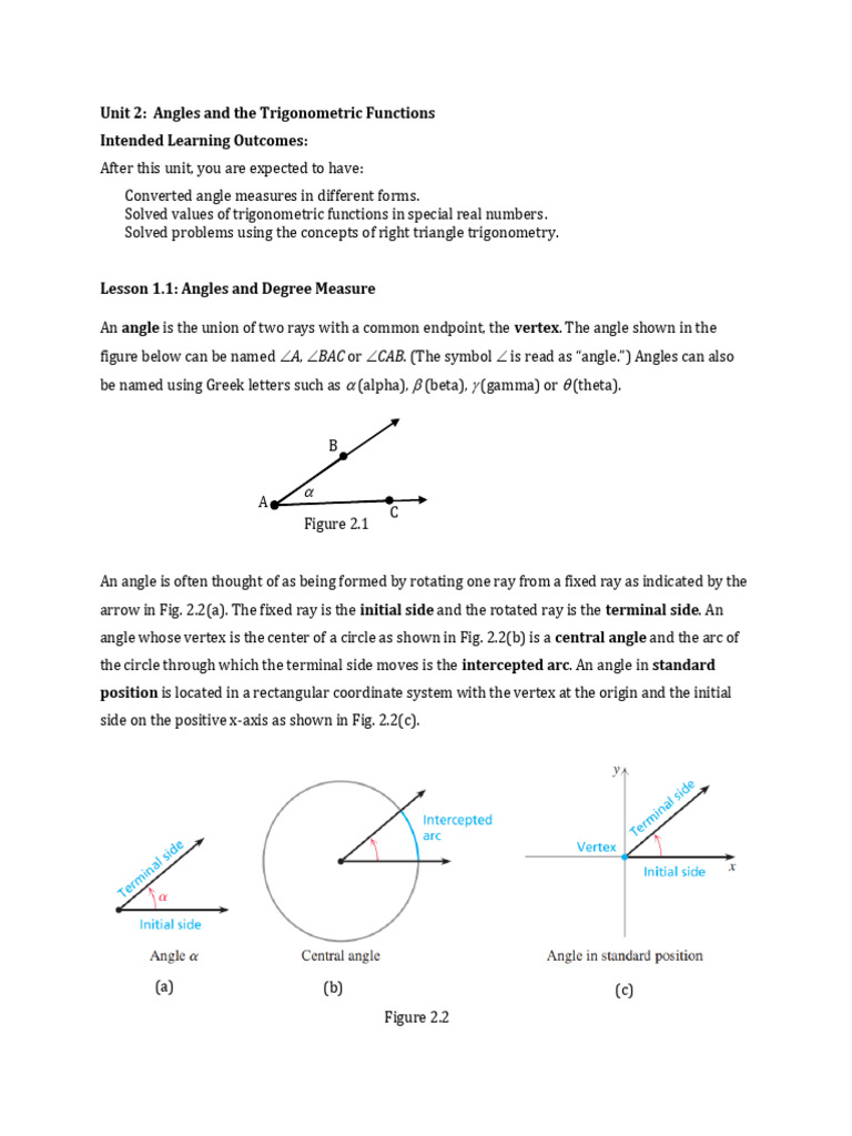 Understanding Angles and Trigonometry | PDF | Angle | Circle