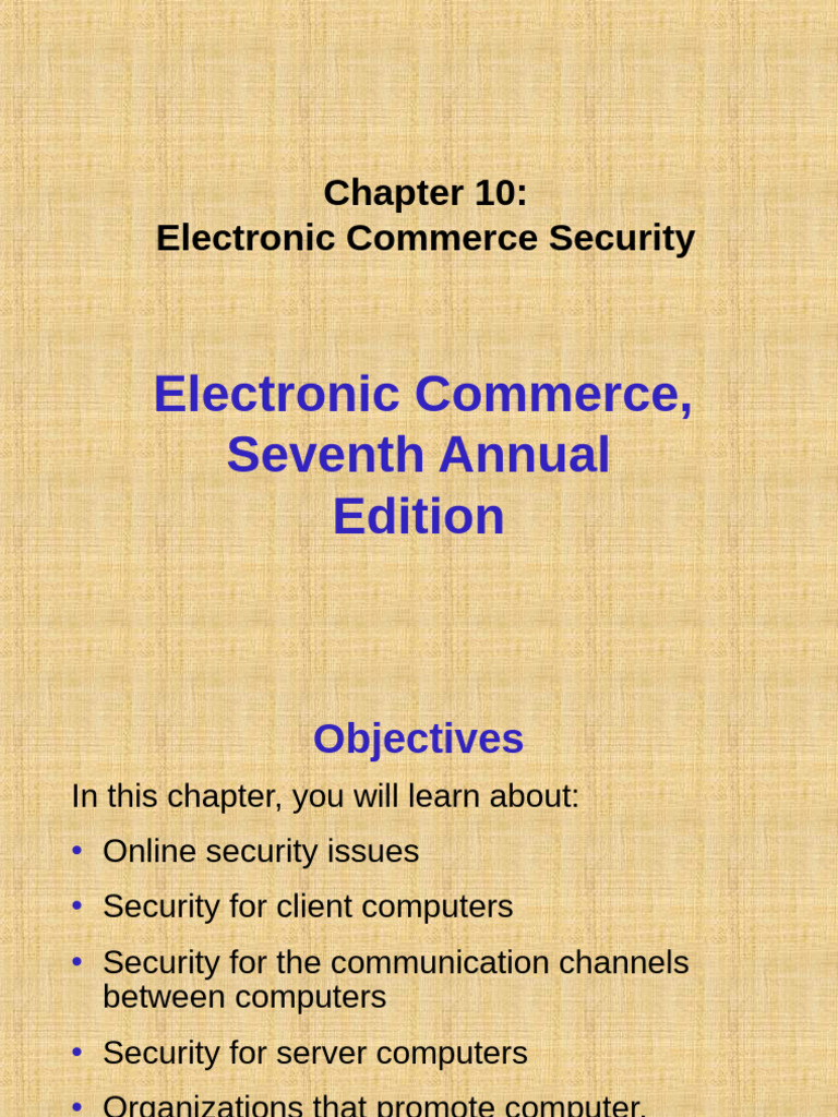 E Commerce Security | PDF | Encryption | Public Key Cryptography