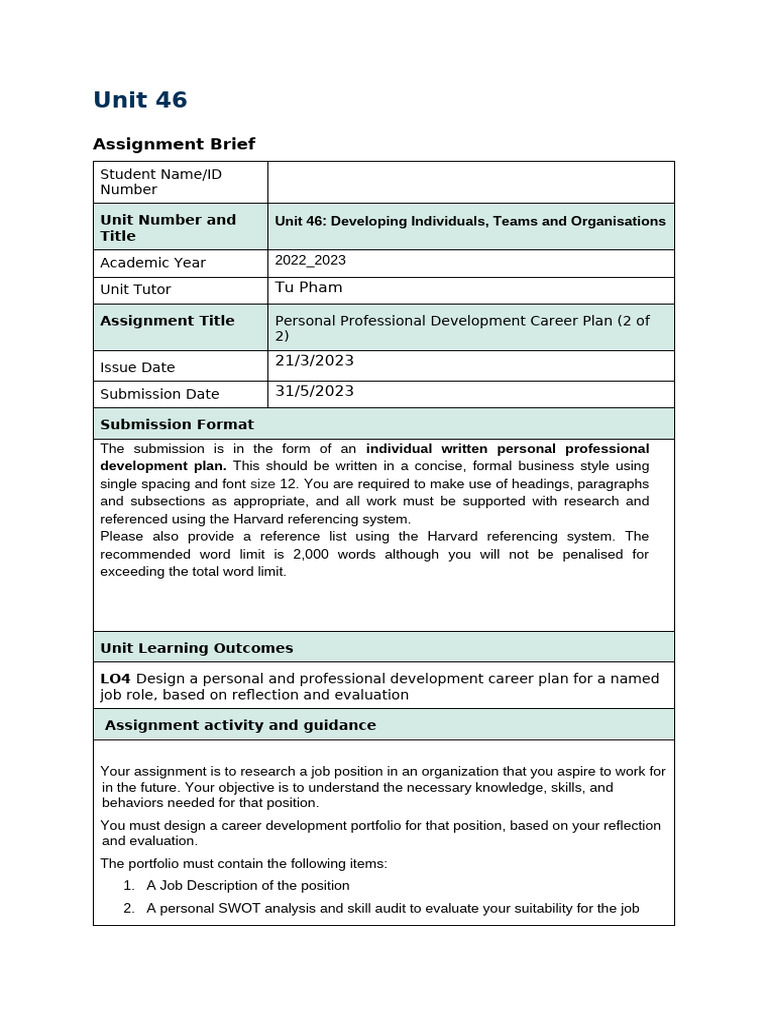 Assignment Brief 2 (Spring 2023) | PDF | Business | Cognition