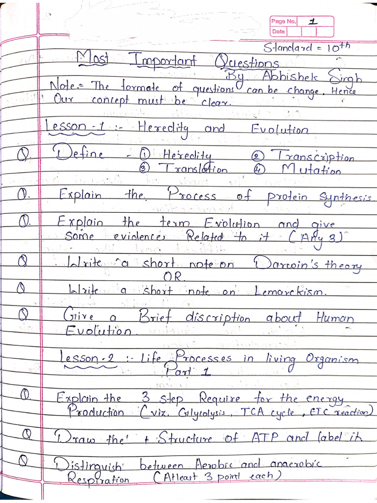 Science Part 2 Important Questions - 240310 - 141011 | PDF