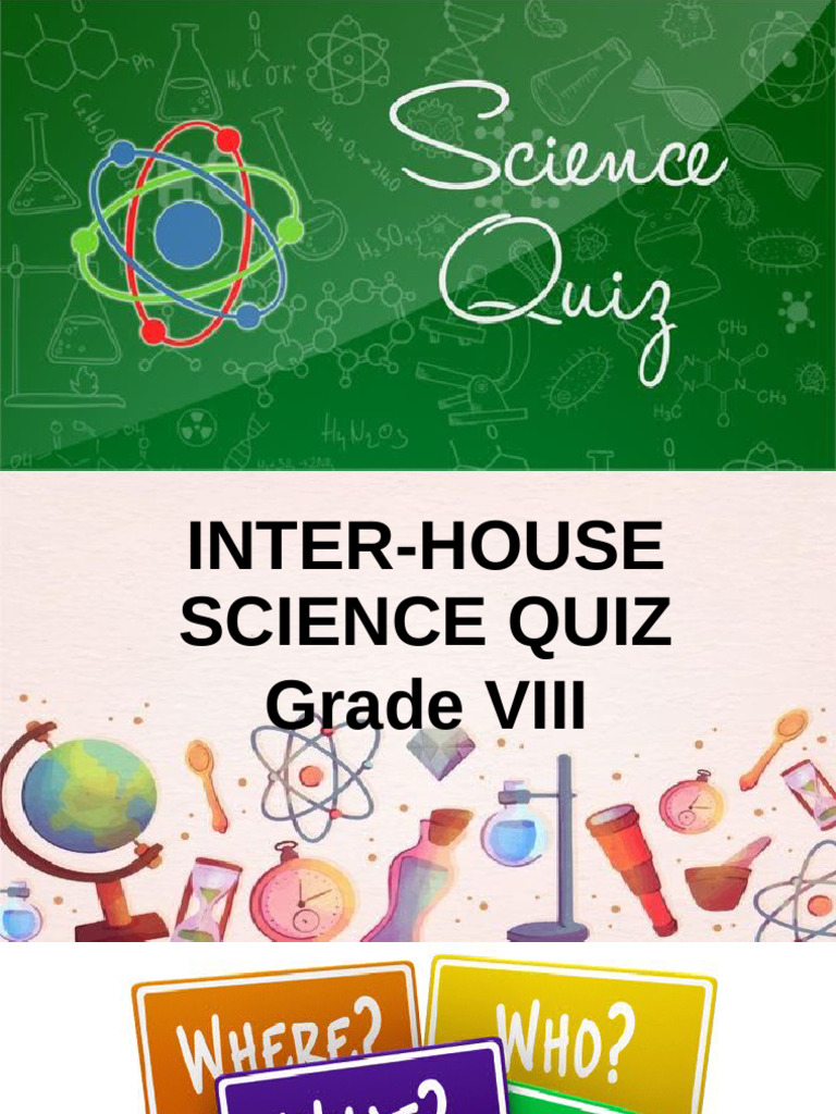 Inter-House Science Quiz Class 8 | PDF | Acid | Chloride