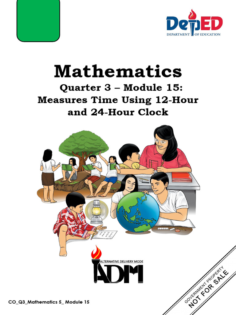 Math5 - Q3 - Mod15 - Measures Time Using 12-Hour and 24-Hour Clock ...