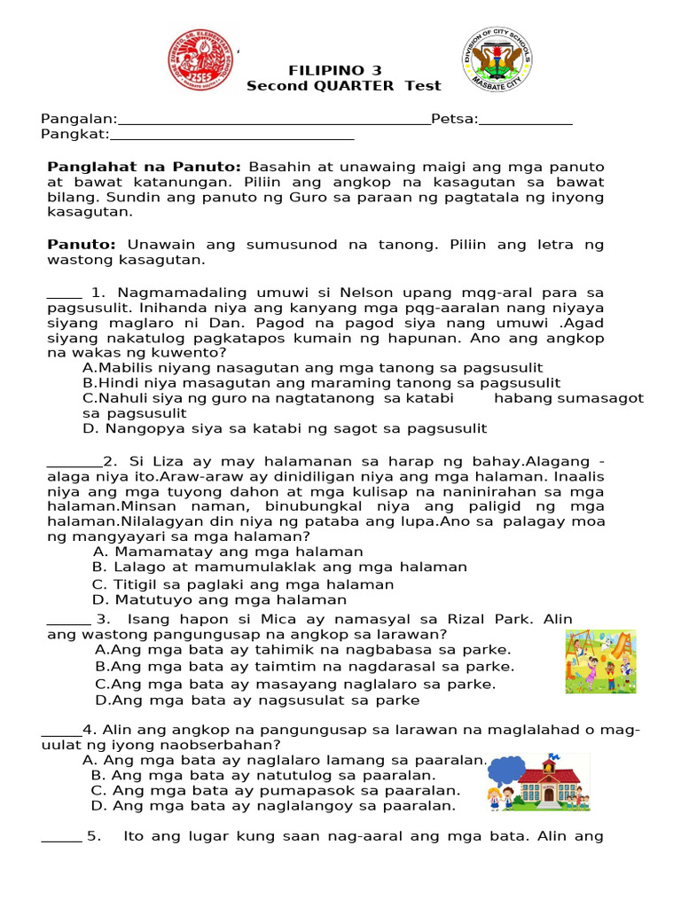 FILIPINO 3_Q2_PT_NEW | PDF