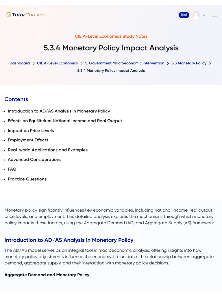 5.3.4 Monetary Policy Impact Analysis | PDF | Monetary Policy | Inflation