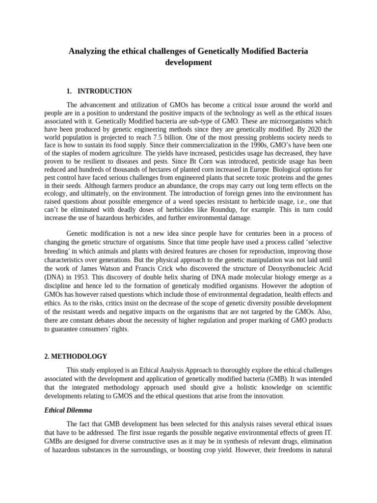 1 GMO | PDF | Genetically Modified Organism | Genetic Engineering