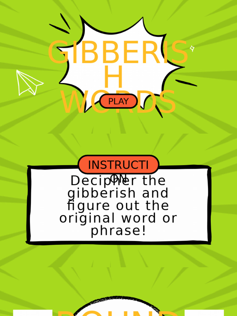 GIBBERISH GAMERAF GAME - LITERACY AND NUMERACYaaaaaaaaaaaaaaaaaaaaaa | PDF