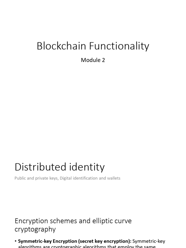 2-Distributed Identity - Public and Private Keys, Digital Identification and Wallets - Dece ...