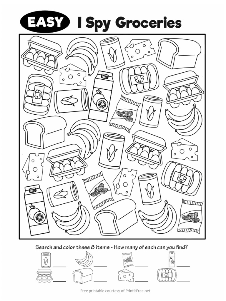 Easy I Spy Groceries | PDF