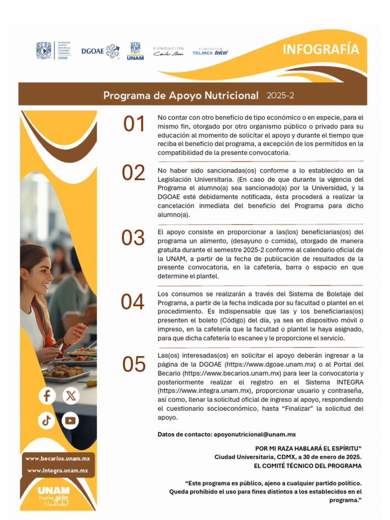 Infografia Programa de Apoyo Nutricional 2025 2 | PDF | Informática