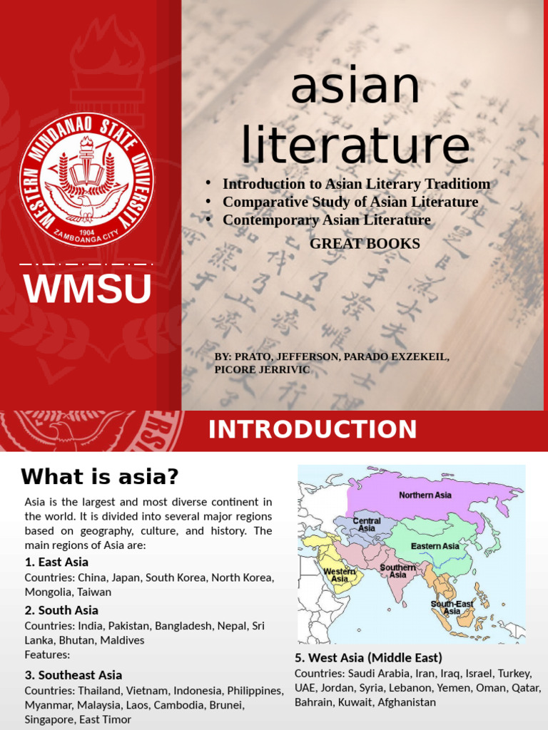 Introduction To Asian Literature (Great Books) | PDF | Asia | Narrative