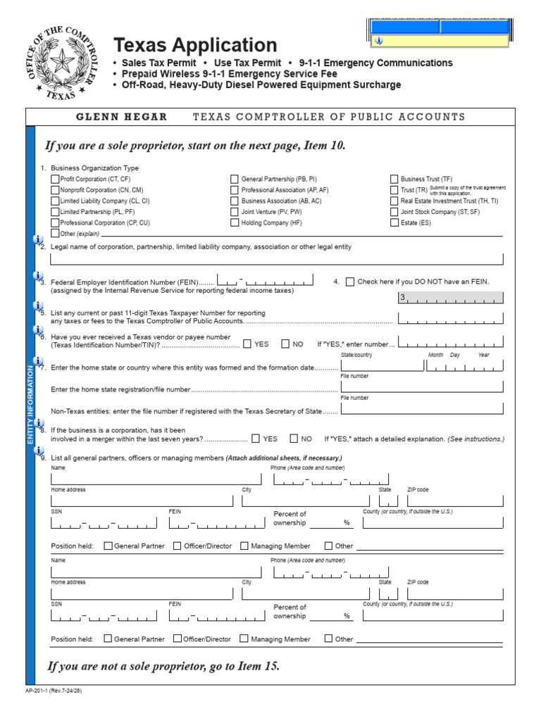 Colourised Ap201 Seller Permit | PDF | Social Security Number | Business