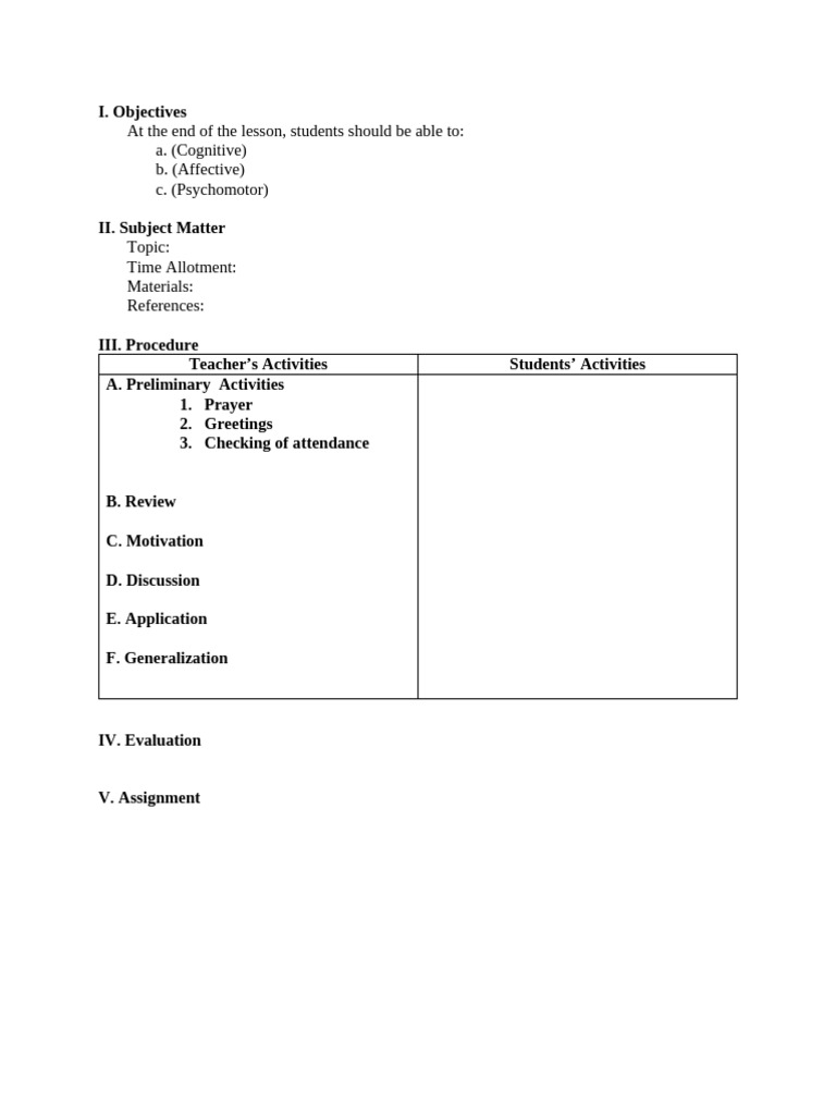 Detailed LP Format PTs | PDF