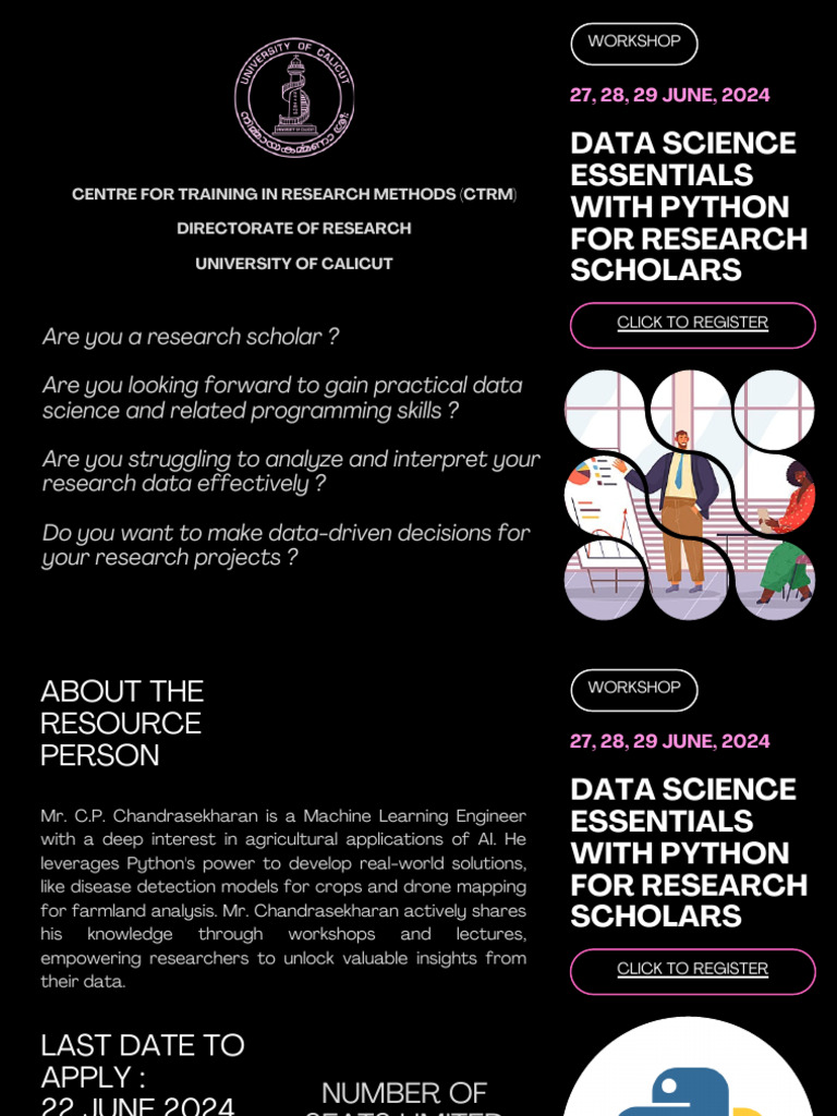 Data Science Workshop for Scholars | PDF | Data Science | Data