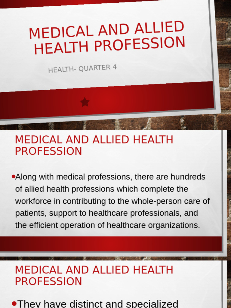 Allied Health Worker g10 | PDF | Health Professional | Medical Imaging
