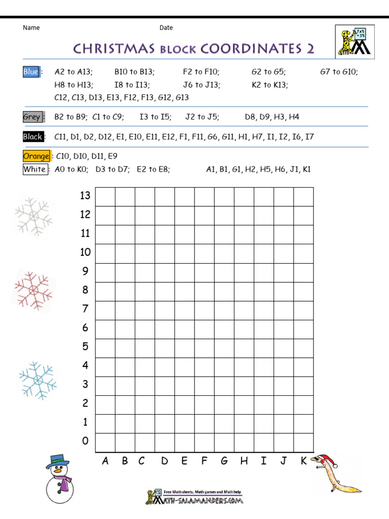 Christmas Block Coordinates 2 | PDF