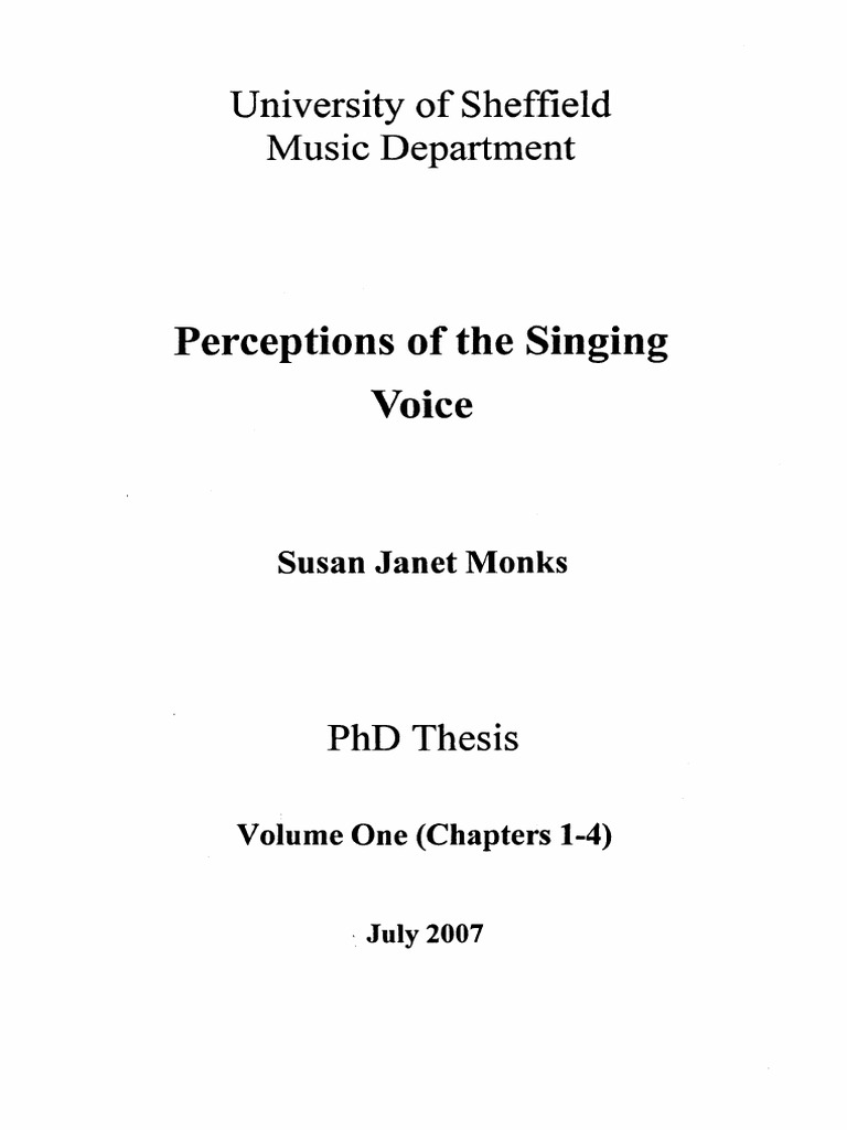 Perceptions of The Singing Voice | PDF | Singing | Human Voice