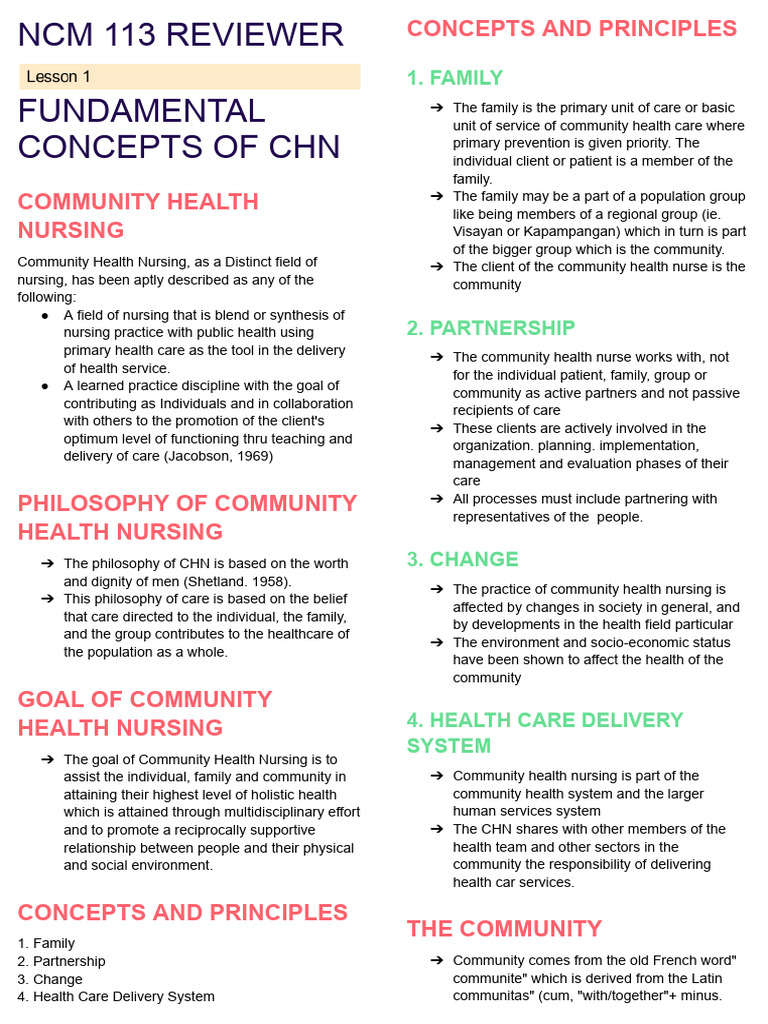 NCM 113 REVIEWER | PDF | Mental Health | Epidemiology