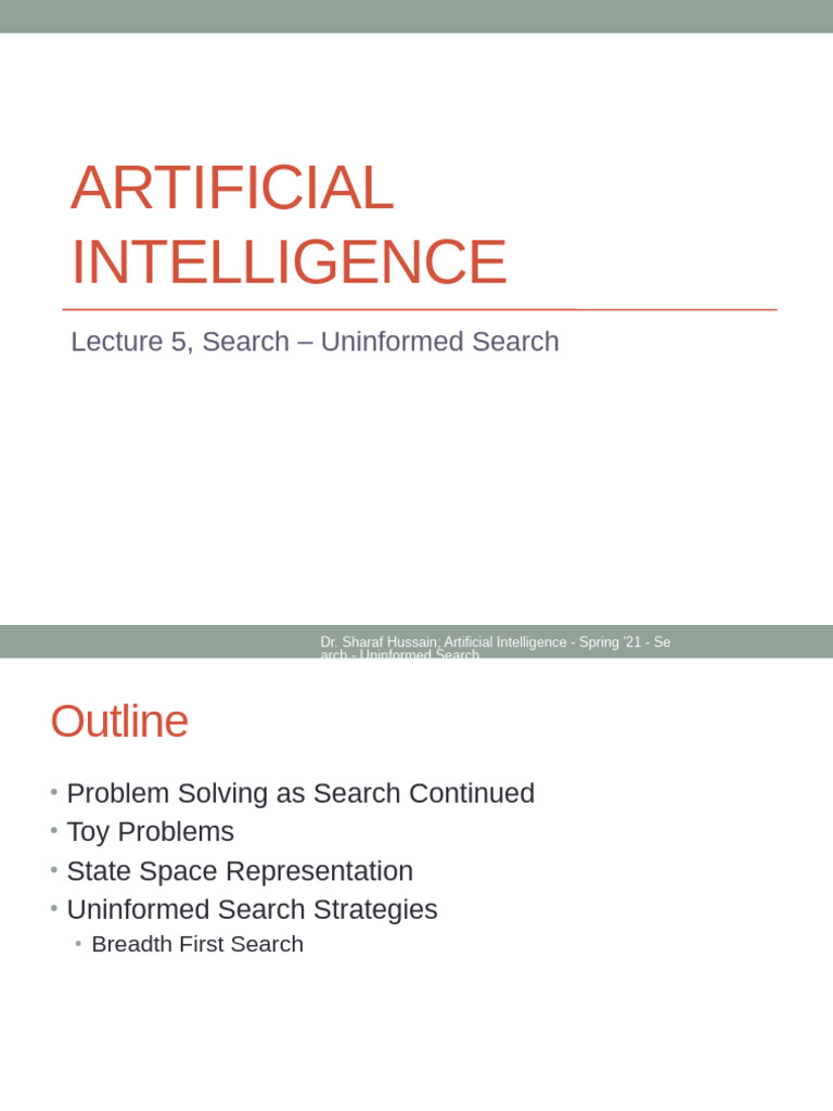 Artificial Intelligence Lec 5 - Search - Uninformed Search - NH | PDF | Combinatorics ...