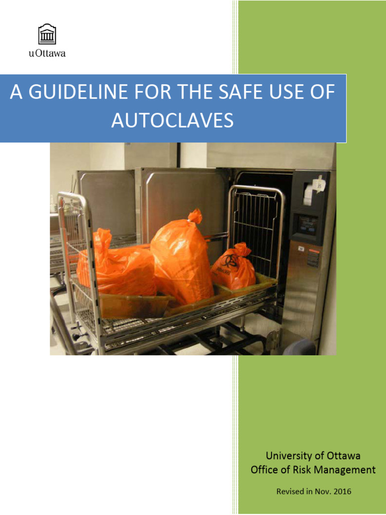 Guideline For The Safe Use of Autoclaves | PDF | Sterilization ...