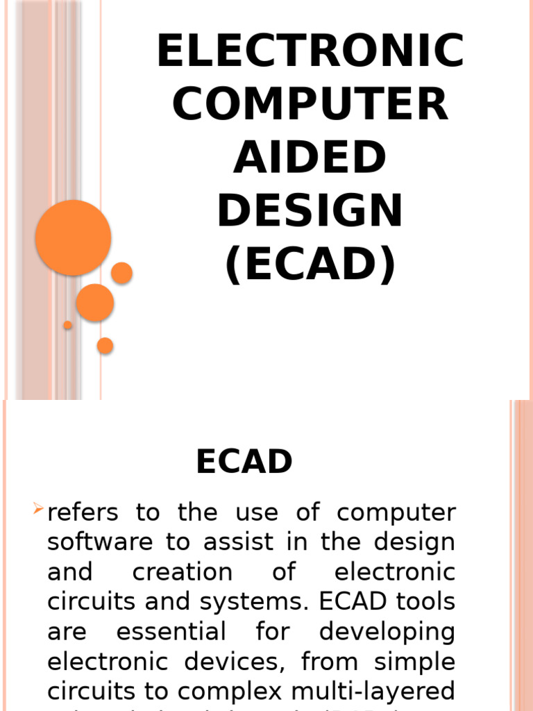 Electronic Computer Aided Design ECAD | PDF