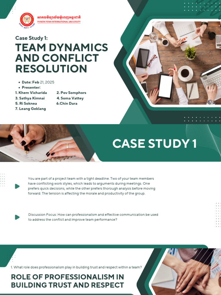 Team Dynamics & Conflict Resolution Guide | PDF | Nonverbal ...
