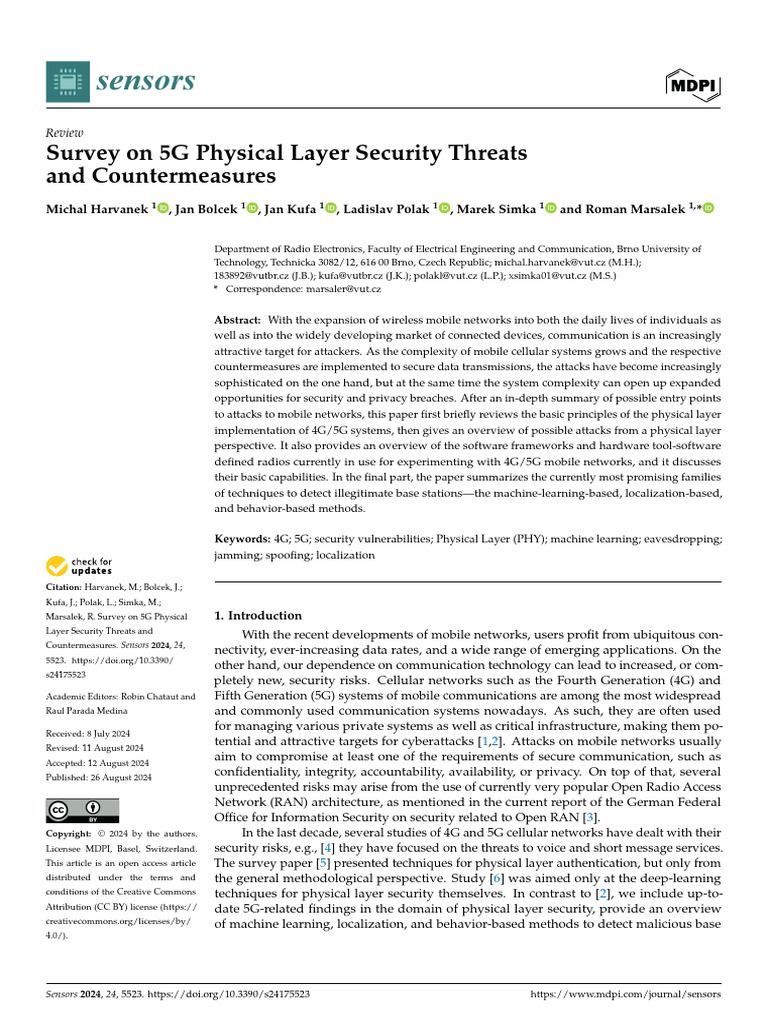 Survey On 5g Physical Layer Security Threats Pdf Duplex Telecommunications Computer Network
