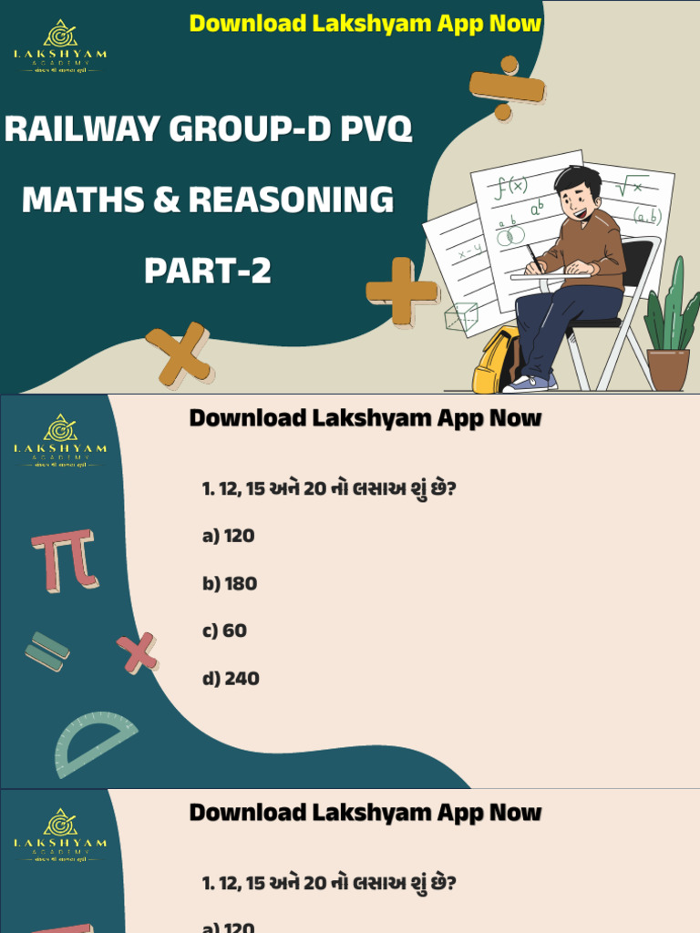 Railway Group-d Pvq Maths & Reasoning Part-3 | PDF