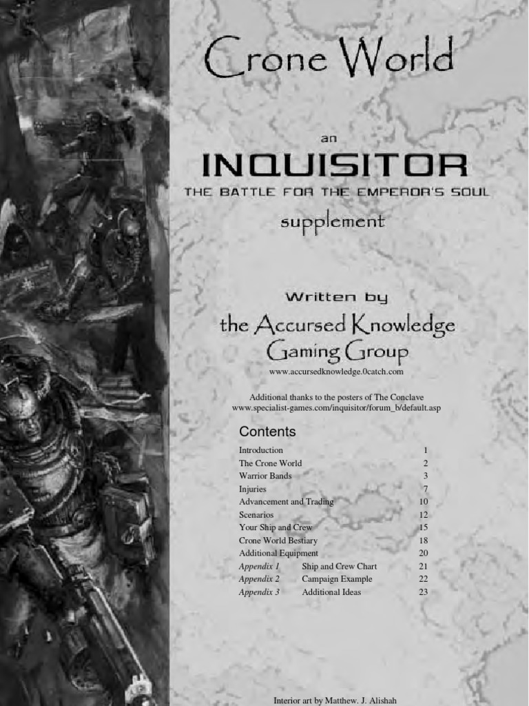 Inquisitor: Crone World | PDF | Nature