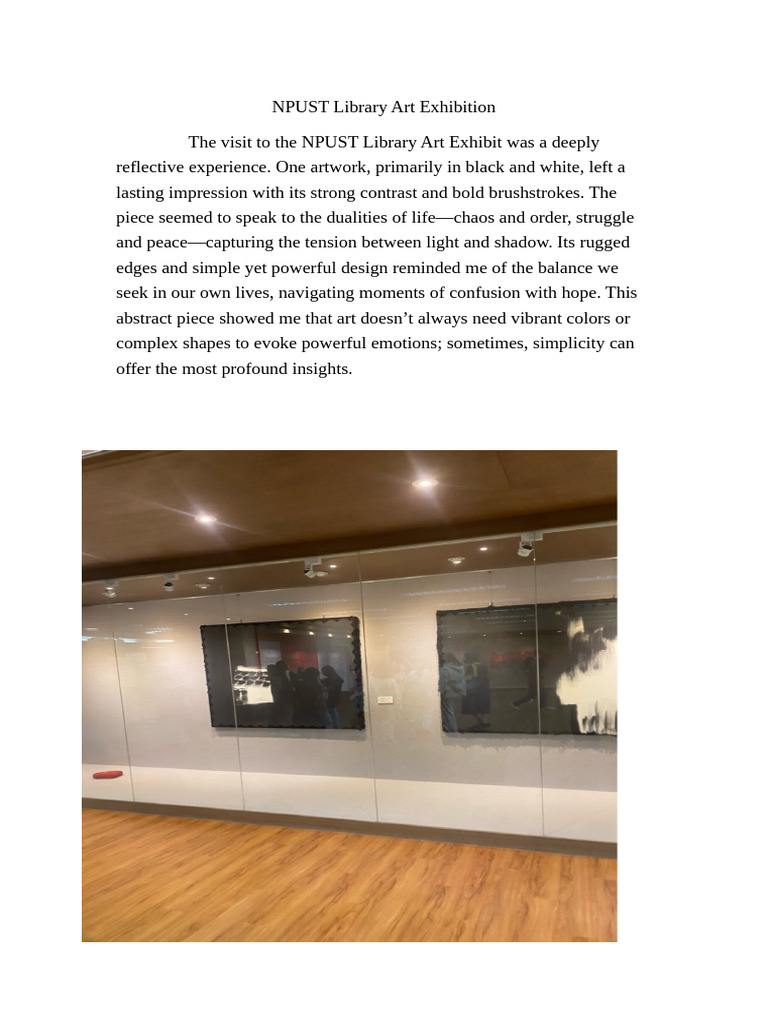 Library Art Exhibition B11160039 B11160021 | PDF