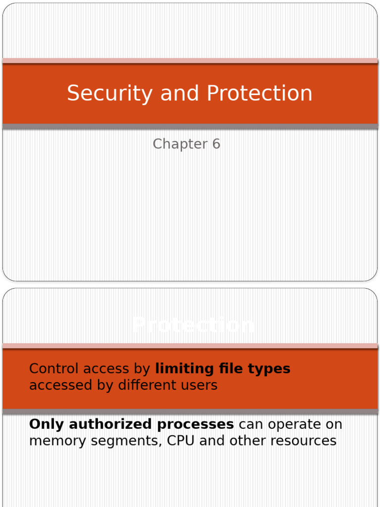 Chapter 6 Security and Protection | PDF | Security | Computer Security