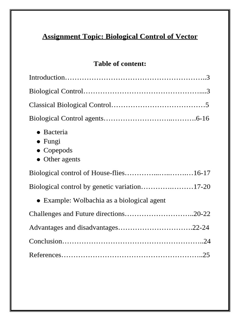 Biological Control of Mosquito Vectors | PDF | Biological Pest Control ...