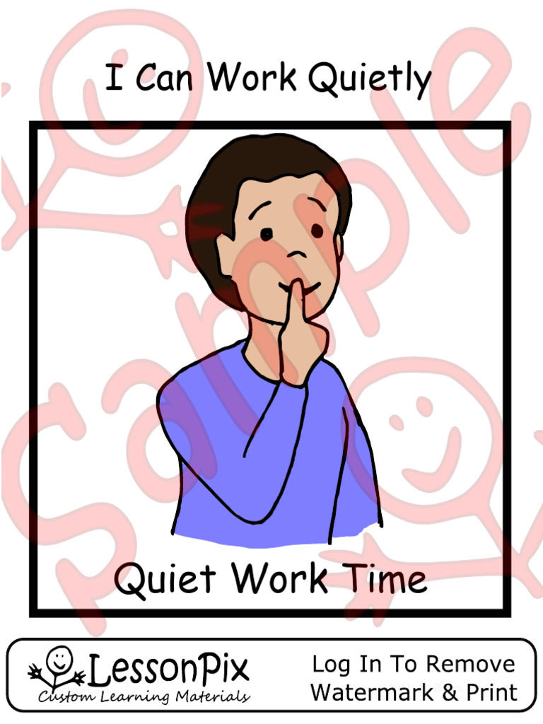 I+Can+Work+Quietly Material 1698749 | PDF