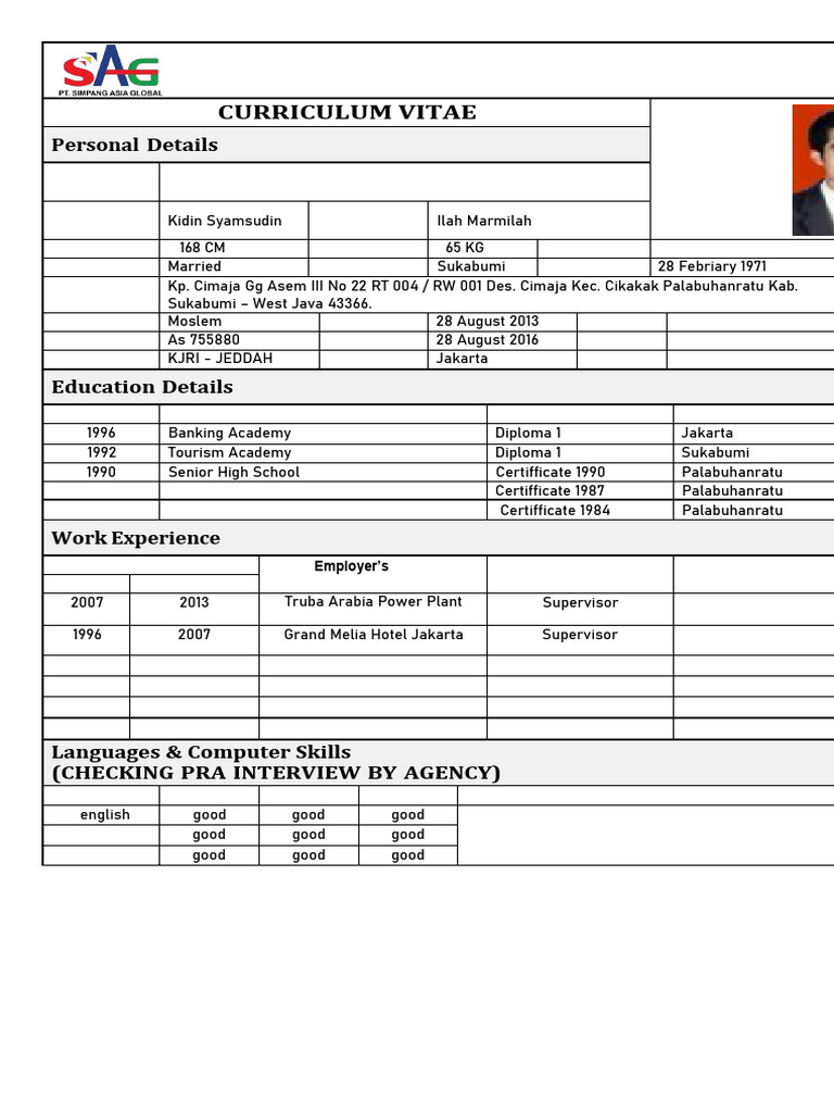 CV Ayi Wahyudin | PDF | Educational Stages
