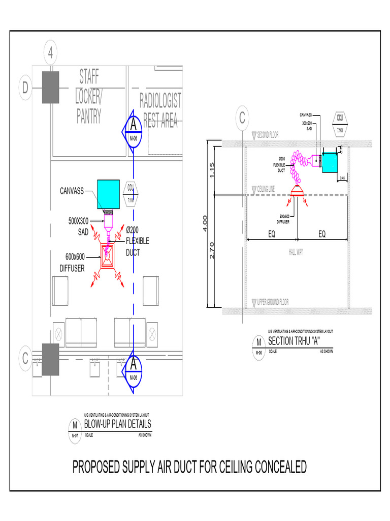 CEILING CONCEALED SUPPLY AIR DUCT | PDF | Building Automation | Electromechanical Engineering