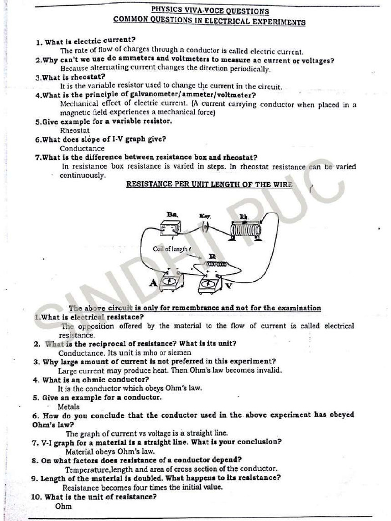 Viva Questions Class 12 | PDF