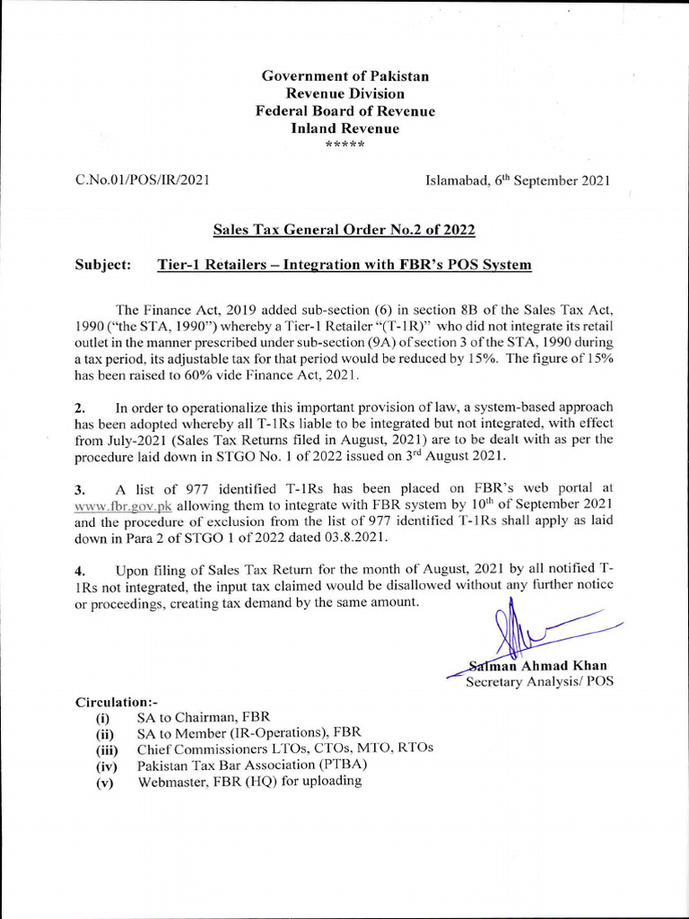 STGO 2 of 2022 | PDF | Taxes | Karachi