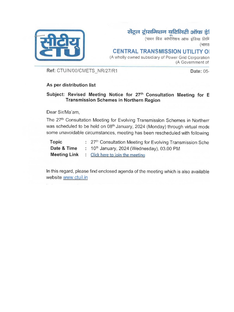 170469121263revised Meeting Notice For 27th CMETS NR | PDF ...