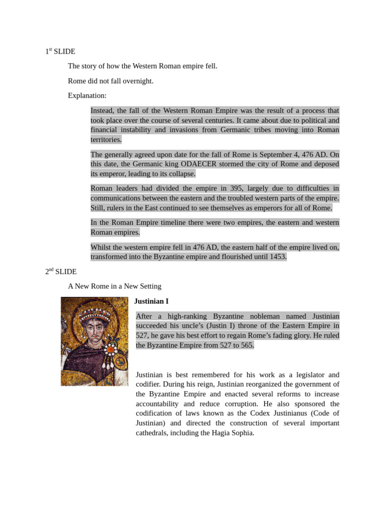 Report Byzantine Empire | PDF | Byzantine Empire | Justinian I