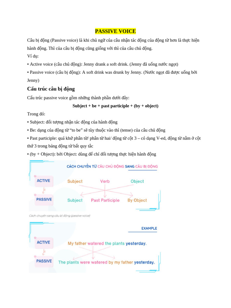 Passive Voice | PDF | Semantic Units | Grammar