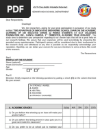 Student Engagement Questionnaire | PDF | Diploma | Teachers