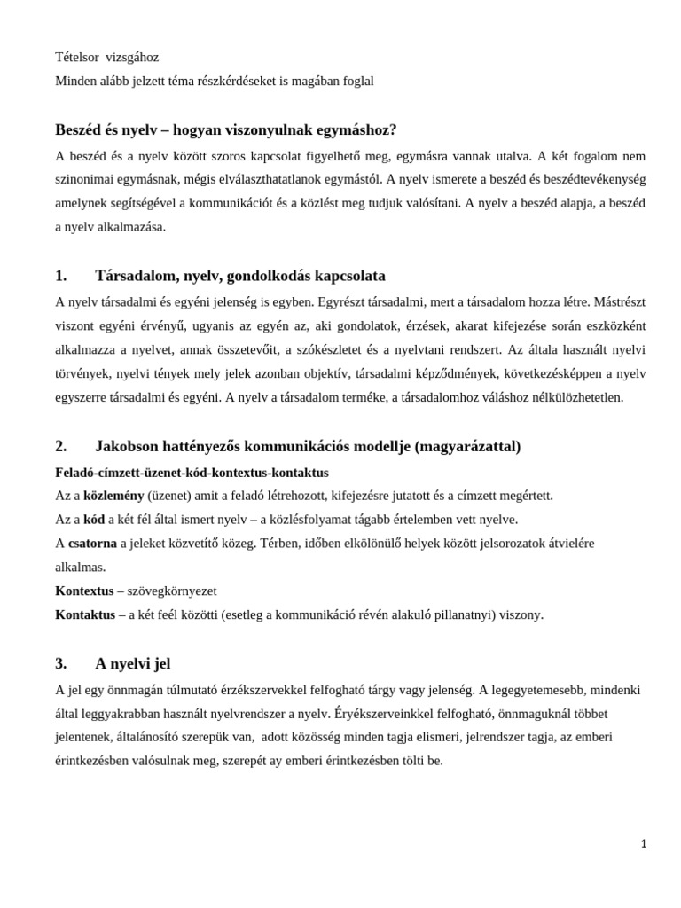 Fonetika Vizsga | PDF