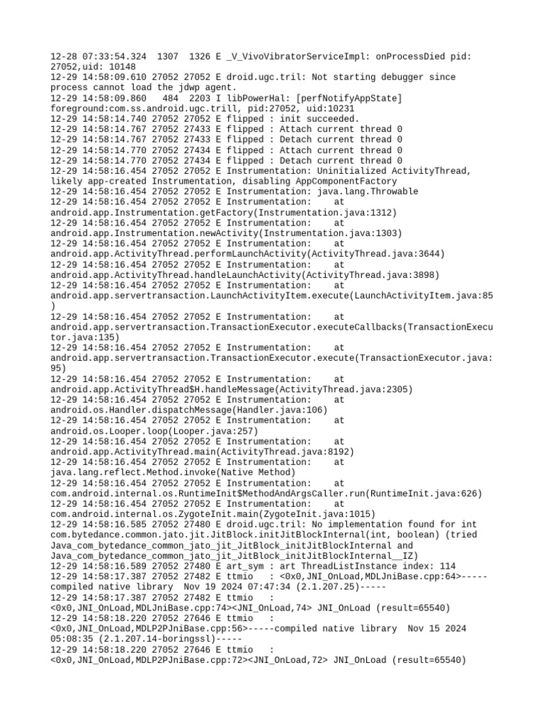 Log | PDF | Java (Programming Language) | Operating System Technology